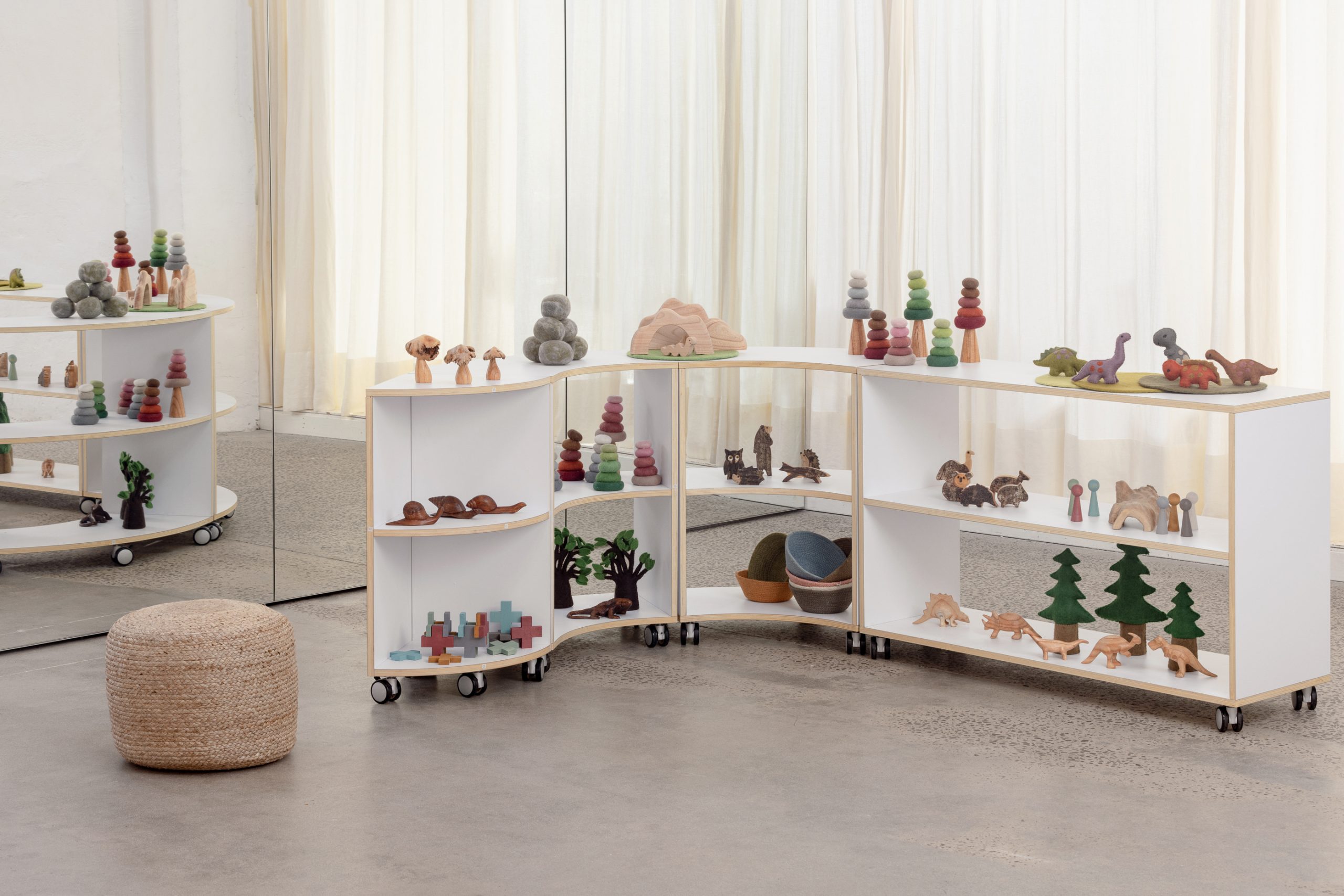 Flexispace Shelf Open Back White | Preschool Equipment Australia