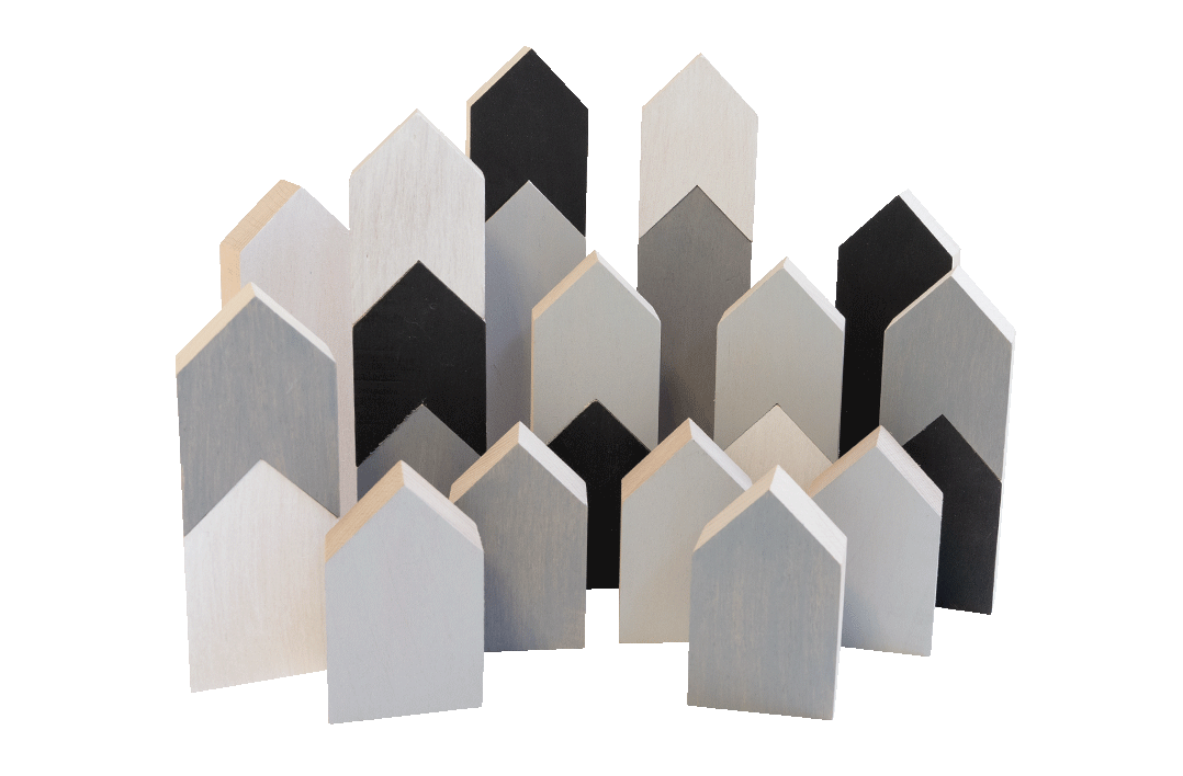 Buy PSE City Scape Wooden Achromatic Blocks 22pc $115