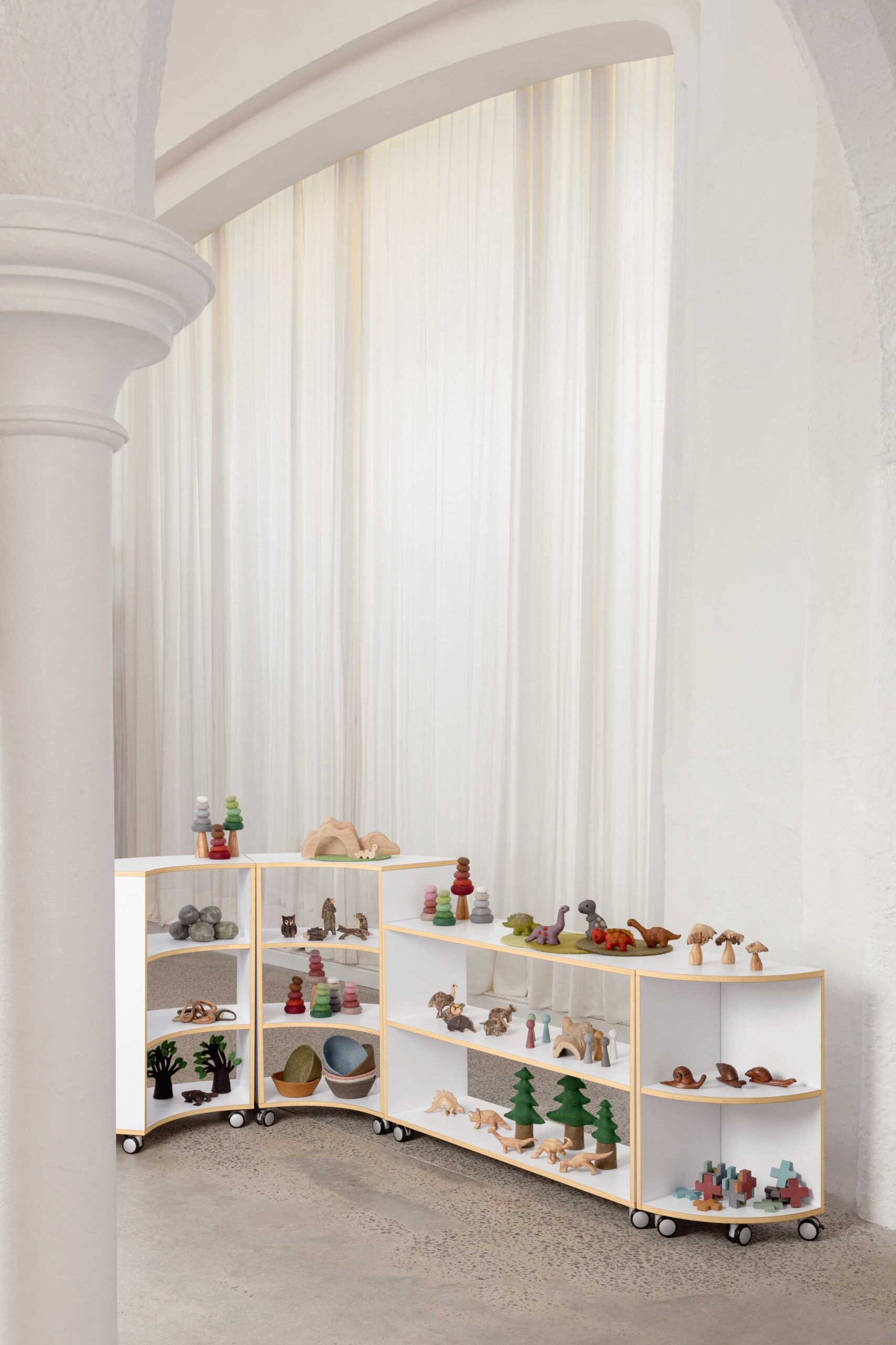 Flexispace Shelf Open Back White | Preschool Equipment Australia