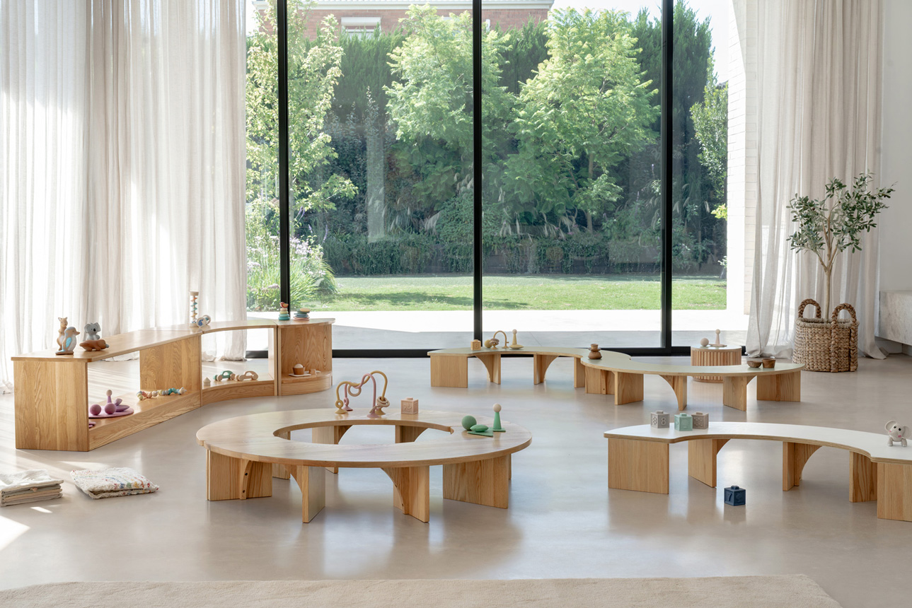 Half Circle Baby Table White | Preschool Equipment Australia