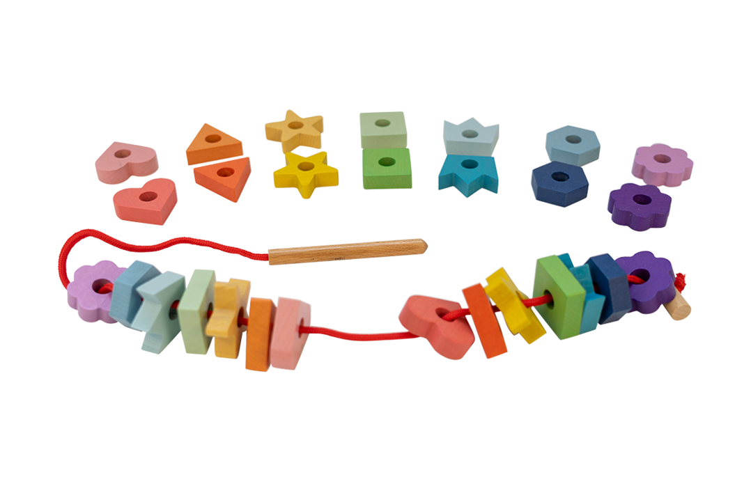 Buy PSE Rainbow Wooden Lacing Shapes $42