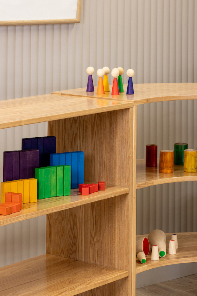 Kids' Wooden Step Blocks Rainbow 35pc | Preschool Equipment Australia