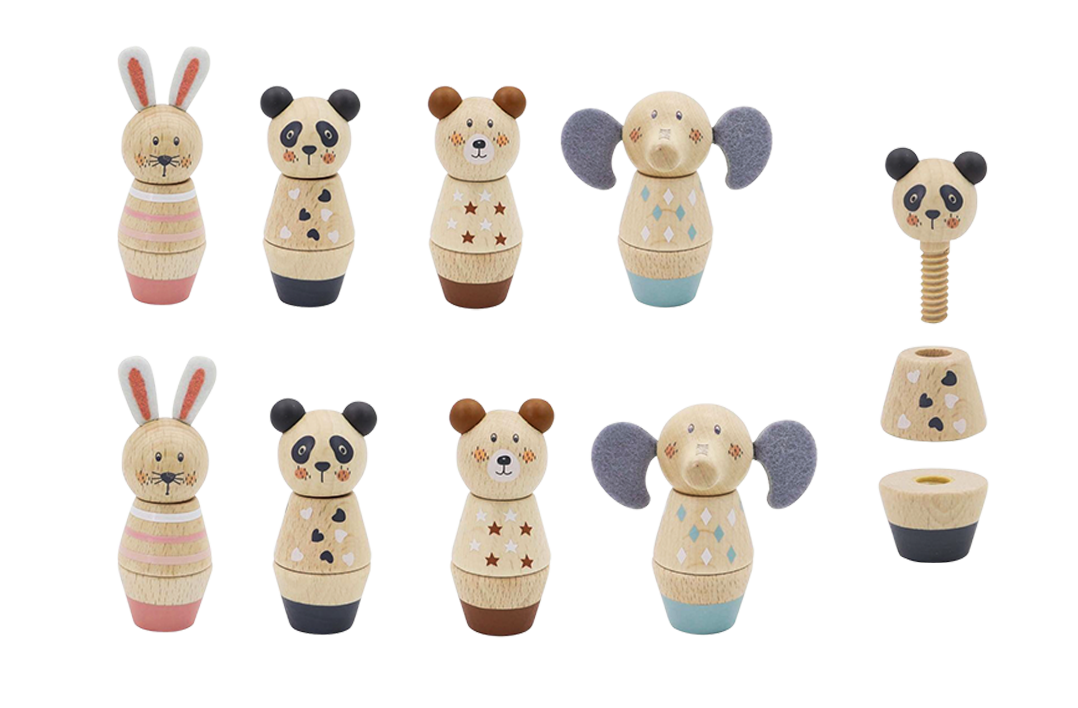 Buy PSE Wooden Screw & Match Animals 8pc $79