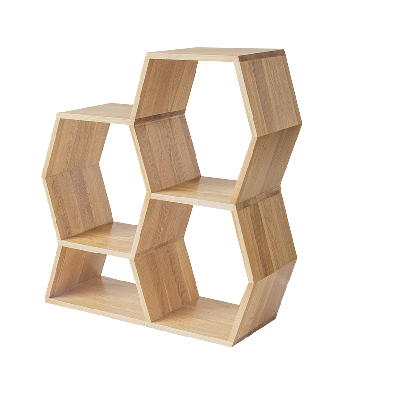 Oak Medium Honeycomb Display Shelf | Preschool Equipment Australia