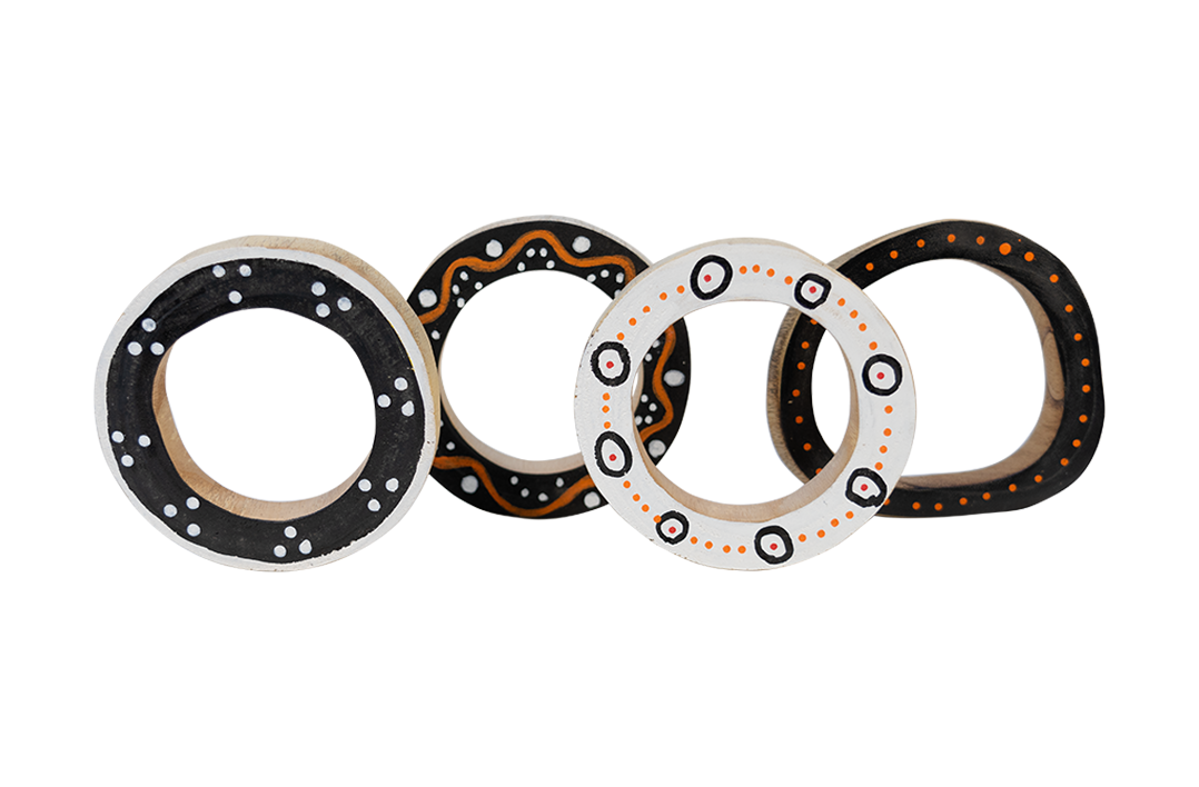 Kids' Ring Set Mixed Colours 4pc | Preschool Equipment Australia