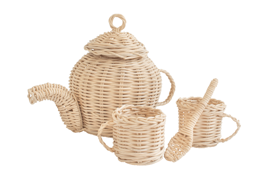 Kids' Rattan Tea Set | Preschool Equipment Australia