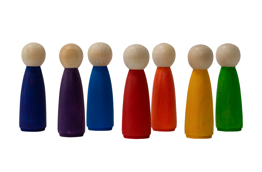 Kids' Rainbow People 7pc | Preschool Equipment Australia
