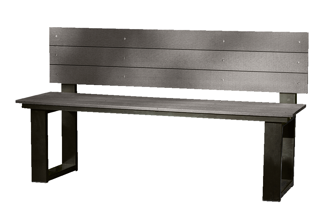 Outdoor U-Frame Benches With Back 2pc | Preschool Equipment Australia