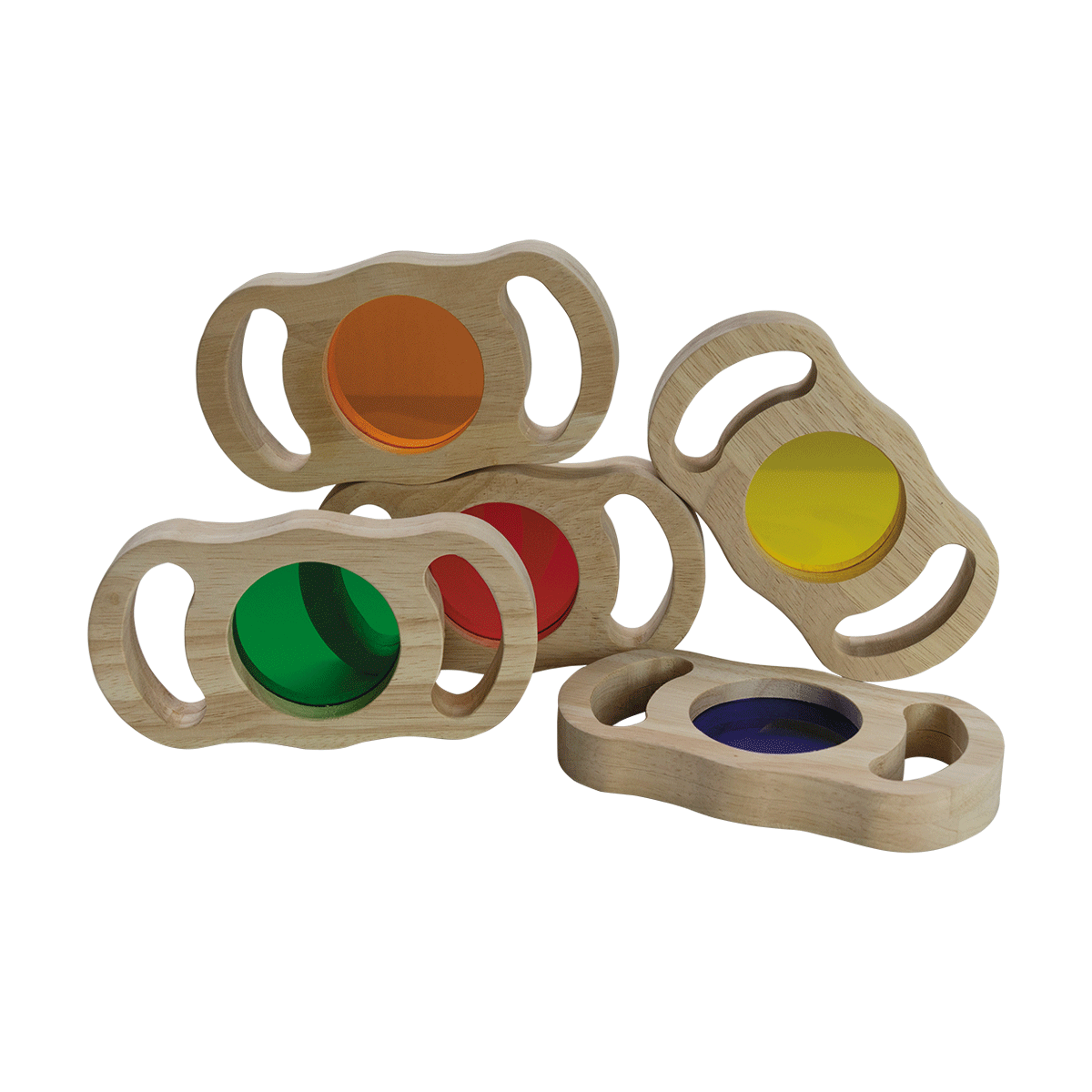 Kids' Rainbow Handle Blocks 5pc | Preschool Equipment Australia